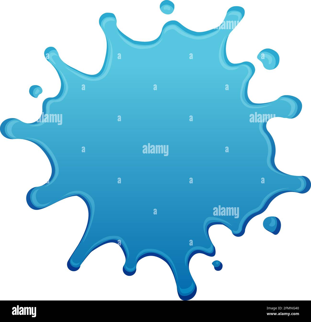Blue water splash shape vector illustration Stock Vector Image & Art ...