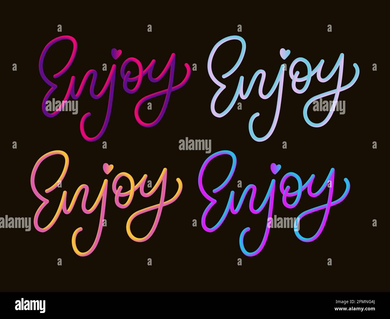 Enjoy inscription. Greeting card with calligraphy. Hand drawn lettering ...