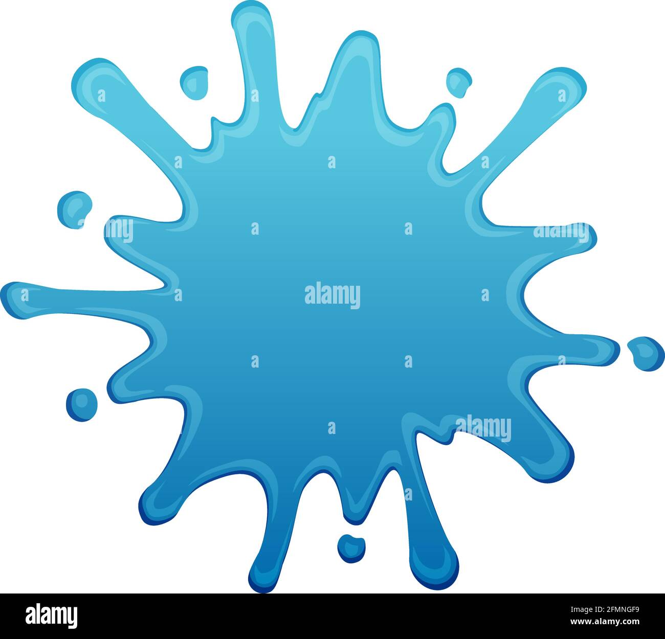Blue water splash shape vector illustration Stock Vector Image & Art ...