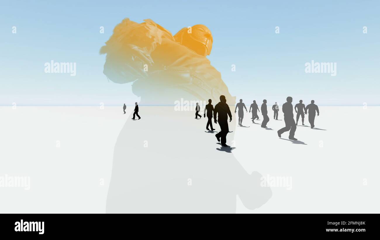 3D illustration - Crowd of people background Stock Photo - Alamy