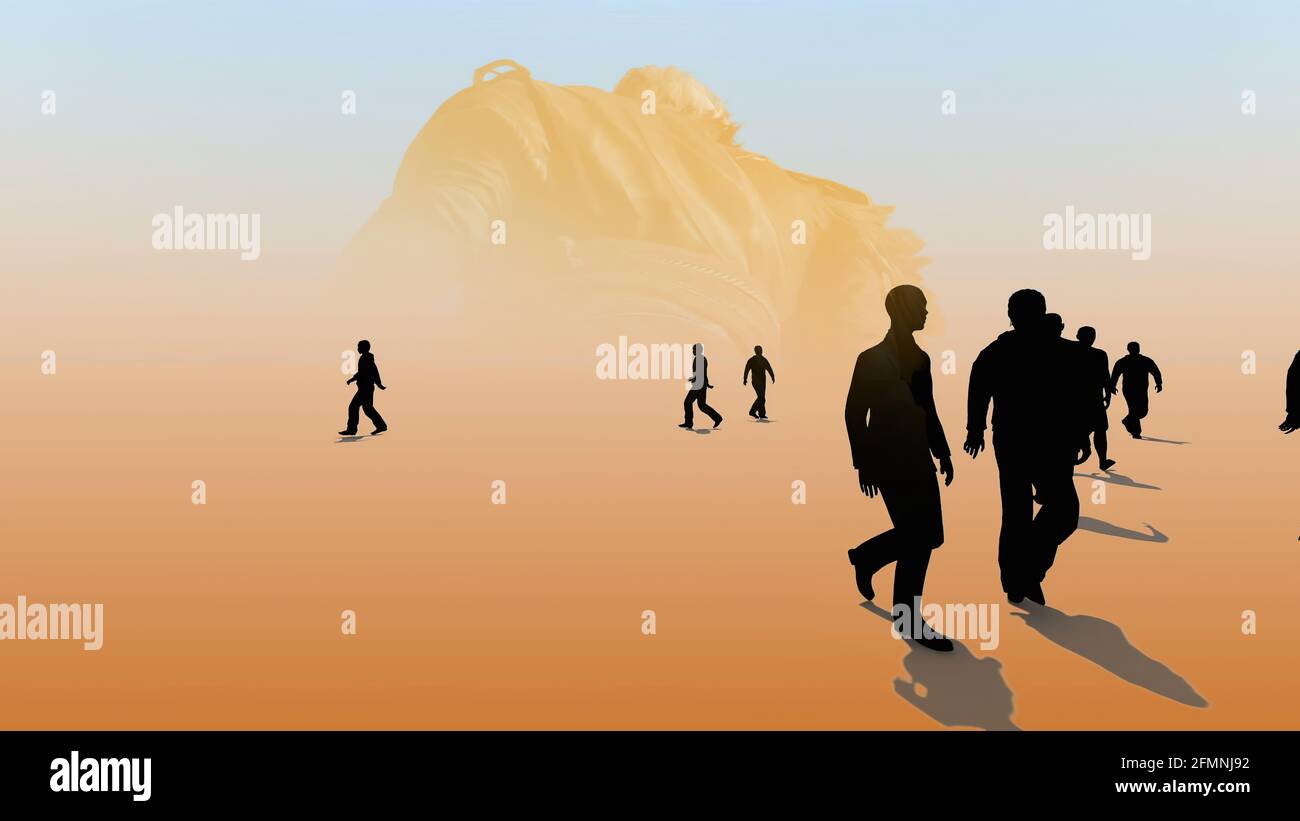 3D illustration - Crowd of people background Stock Photo - Alamy