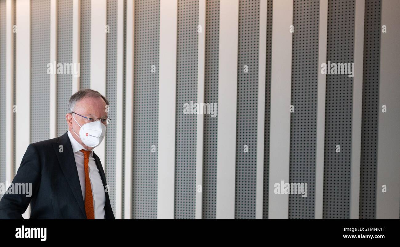 Hanover, Germany. 11th May, 2021. Stephan Weil (SPD), Minister ...