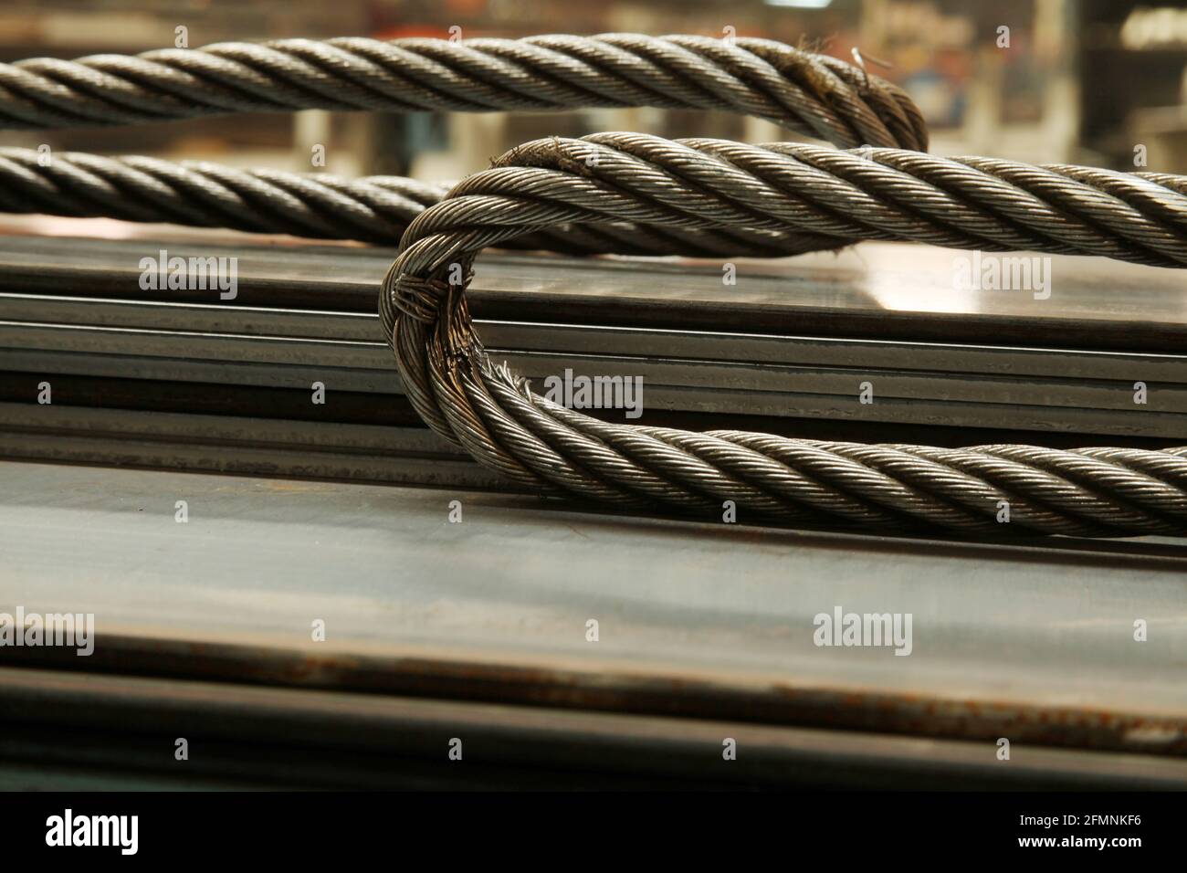 wire rope and steel plates Stock Photo - Alamy