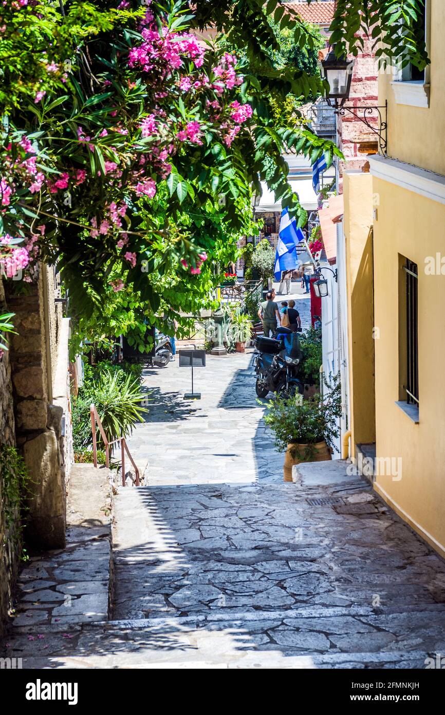 An old street scene in Athens, Greece Stock Photo - Alamy