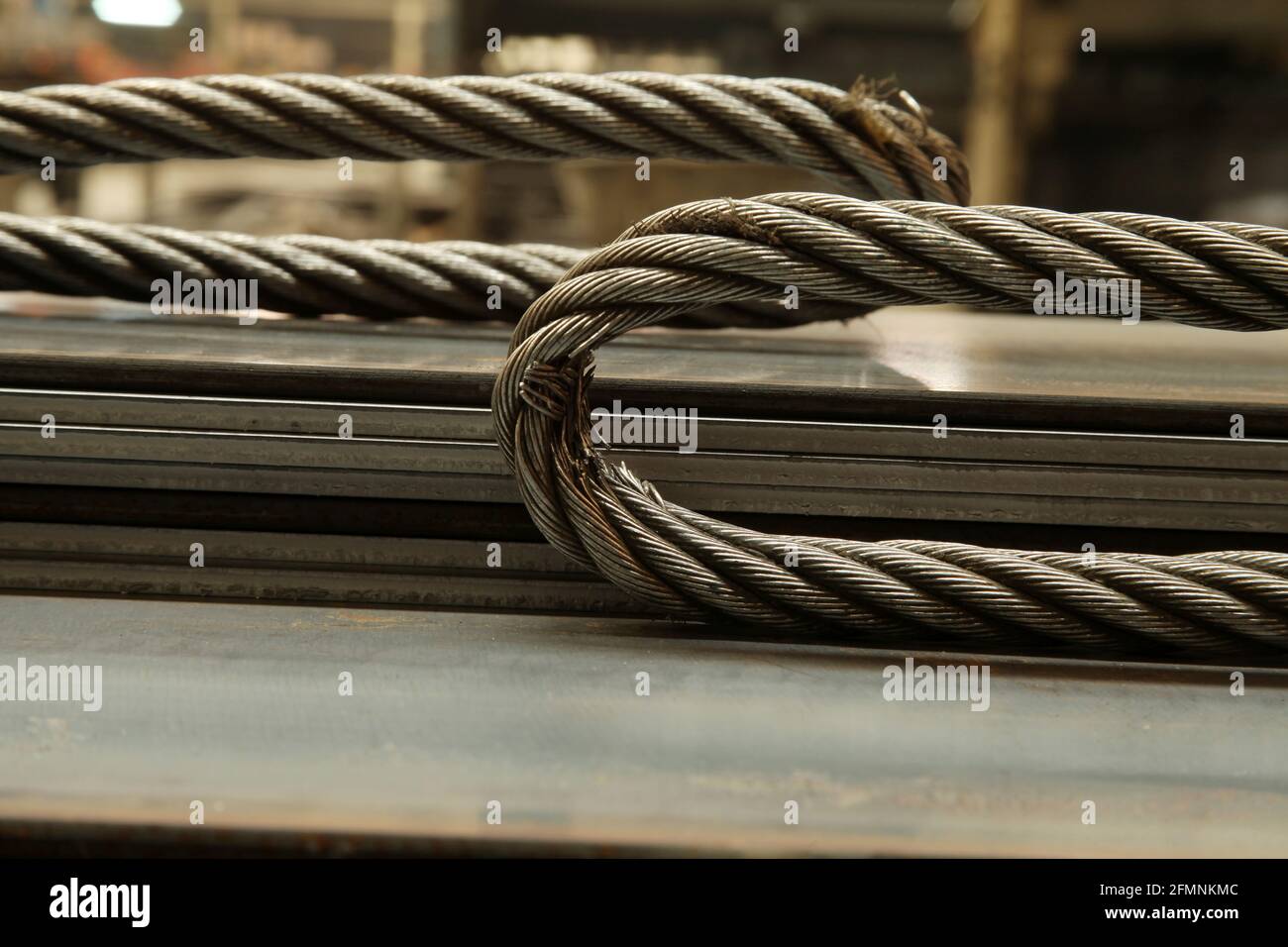 wire rope and steel plates Stock Photo - Alamy