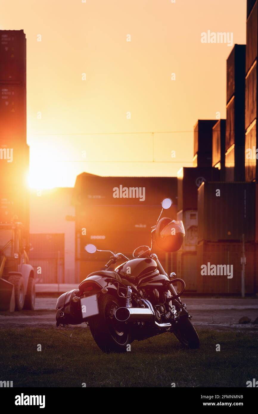 Motorcycle with vertical plate hi-res stock photography and images - Alamy