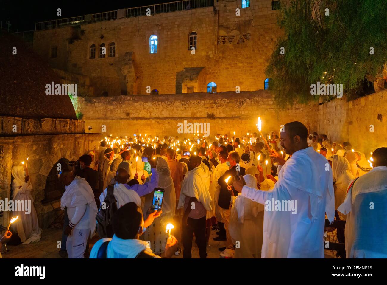Jerusalem, Israel - May 01, 2021: Paschal Vigil (Easter Holy Saturday ...