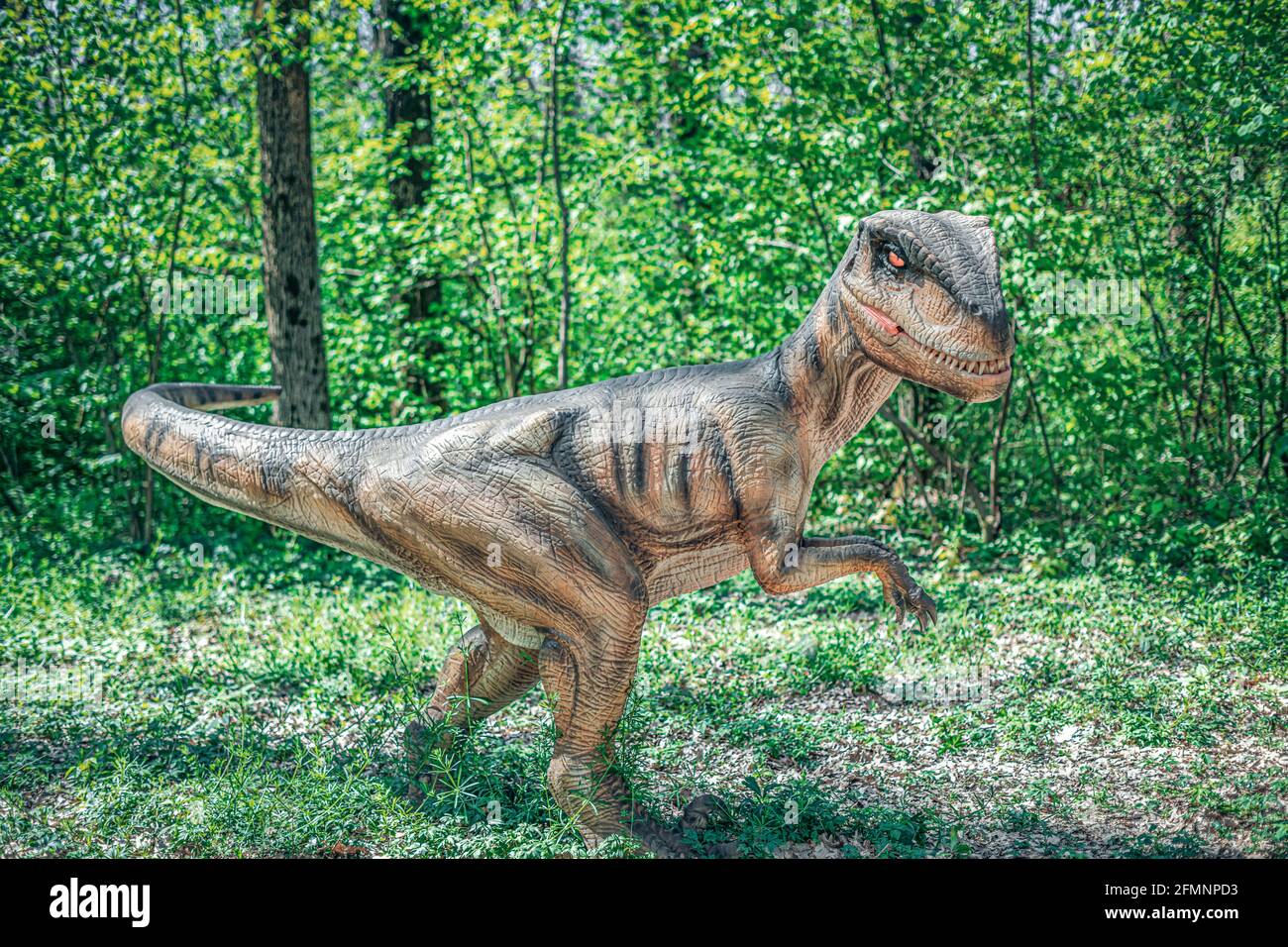 Dinosaur in the jungle Stock Photo - Alamy