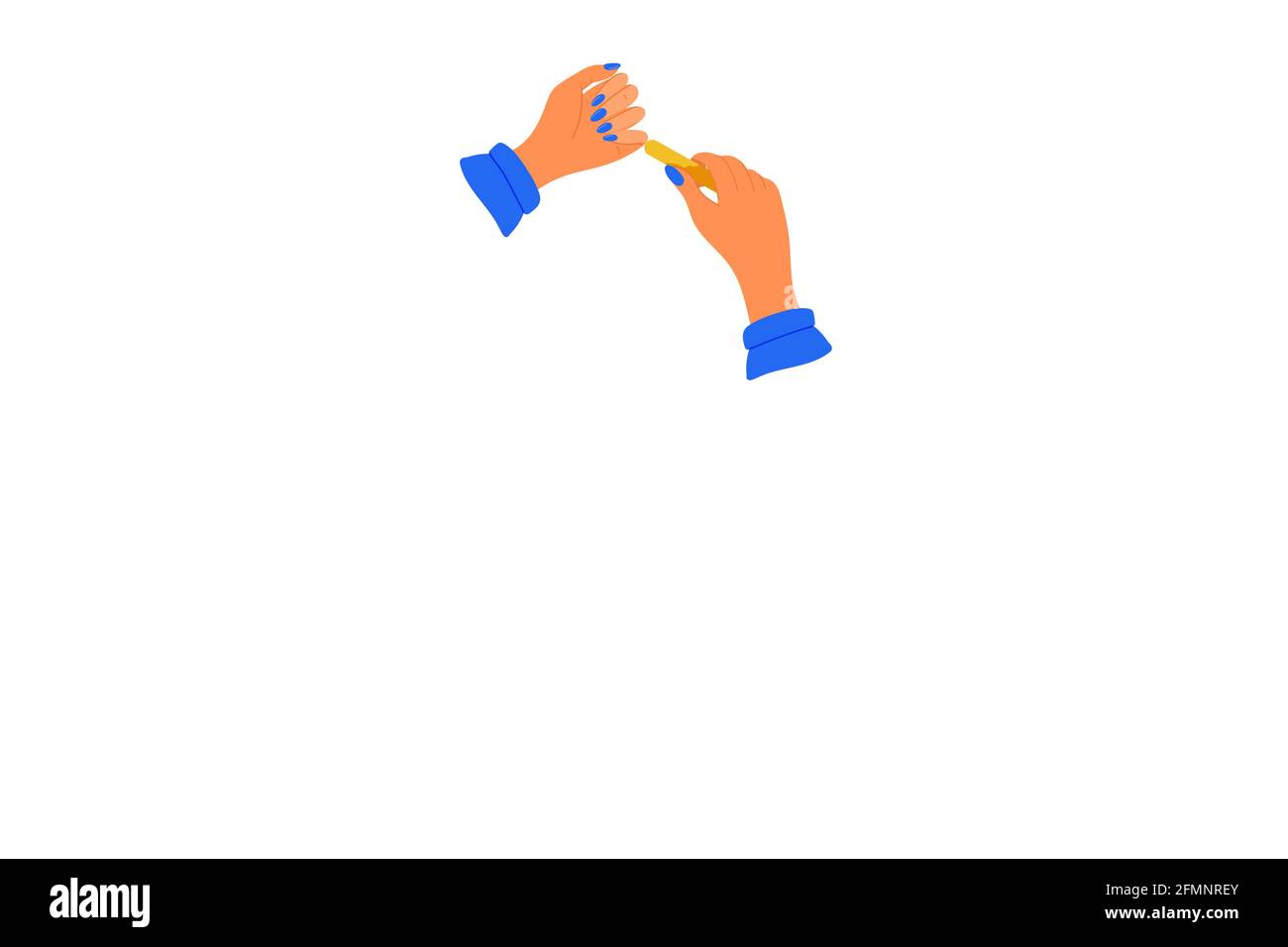 Woman nail filing Stock Vector Images - Alamy