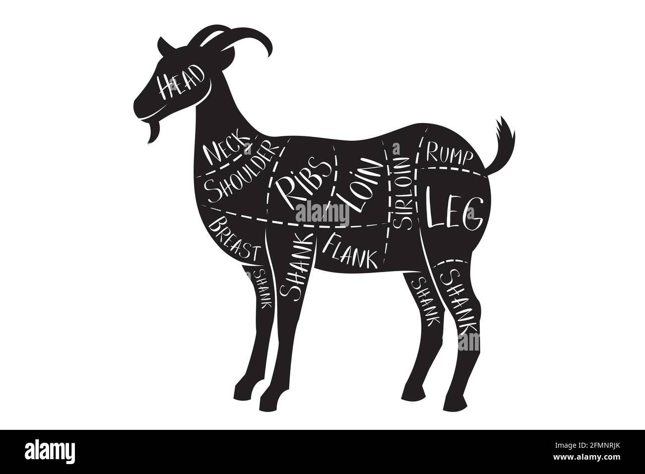Butcher's guide - mutton - vector illustration Stock Vector Image & Art ...