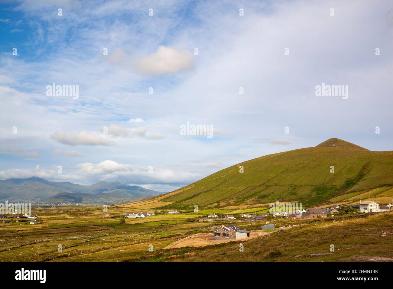 A view to a beautiful landscape in Dingle Peninsula near Clogher Strand ...