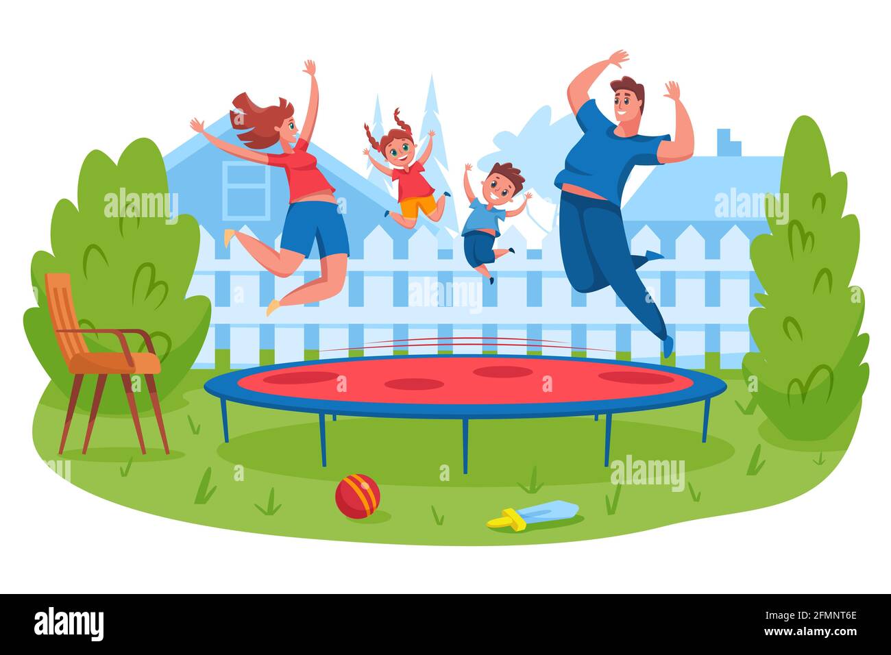 Family time bounce hi-res stock photography and images - Alamy