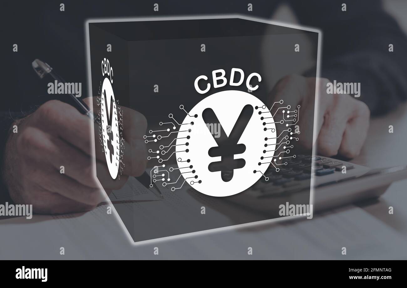 Cbdc concept illustrated by a picture on background Stock Photo - Alamy