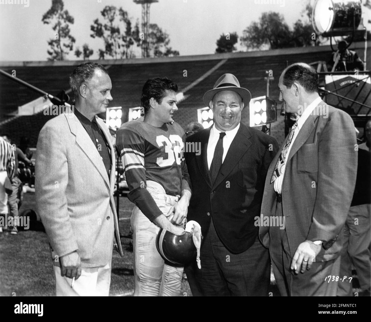 Director JESSE HIBBS (left) and TONY CURTIS on set location candid at ...