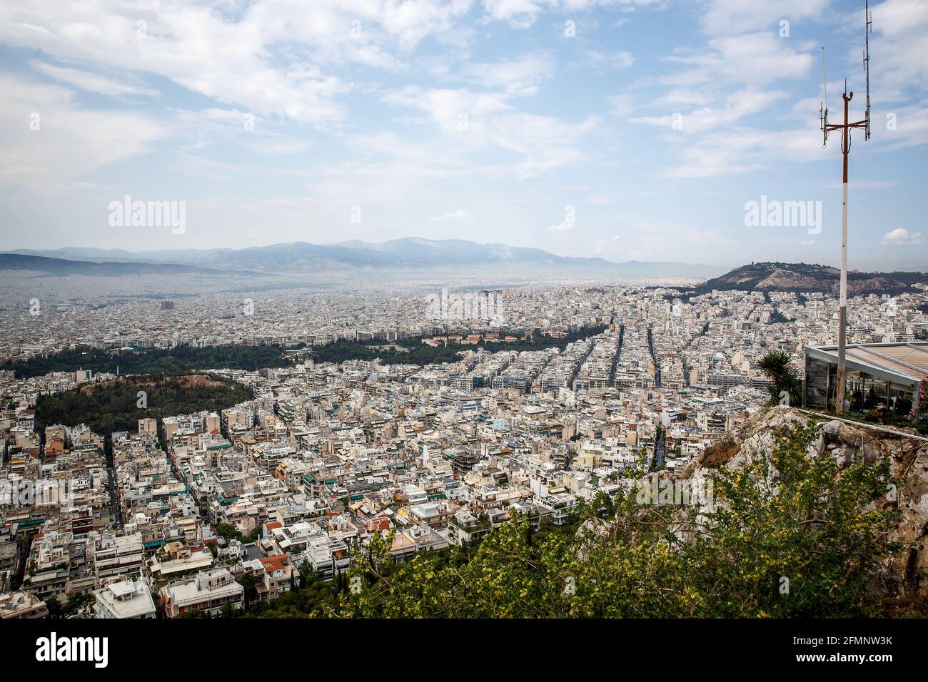 Aerial birds eye view photo of iconic city of Athens, Greece. Big city ...