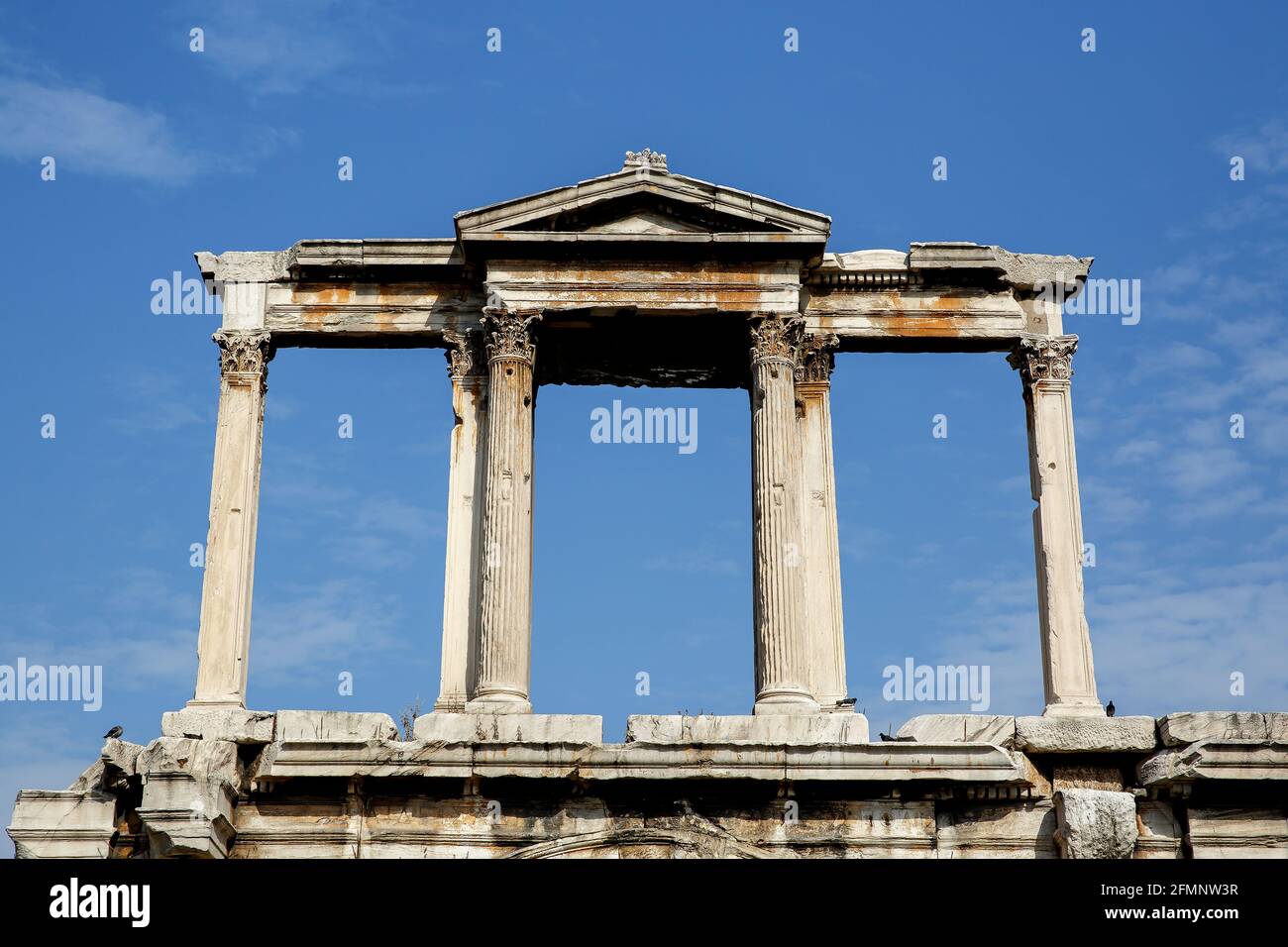 Details of ancient columns, Arch in Athens Stock Photo - Alamy