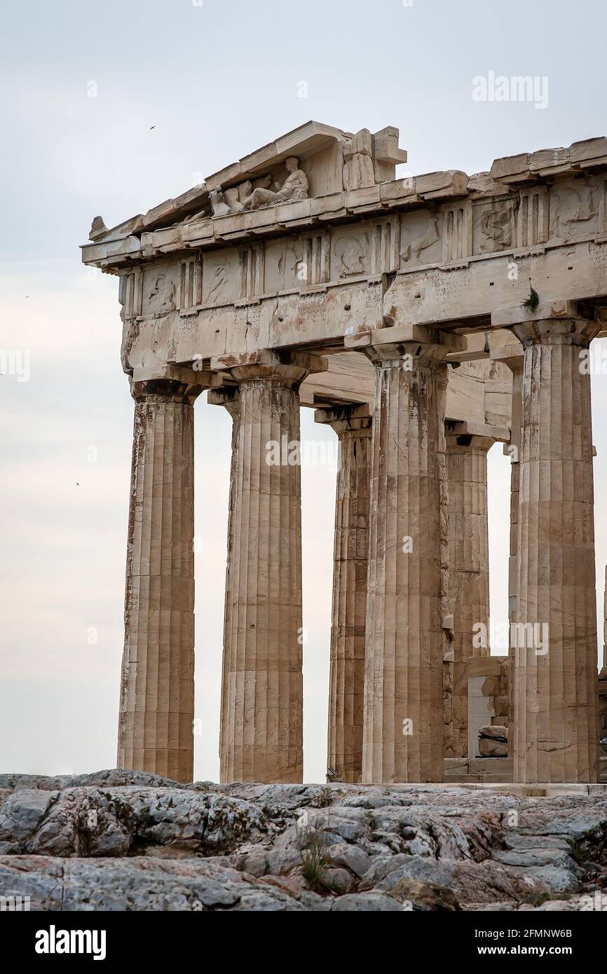 Typical Ancient Greek Columns, Ruins Stock Photo - Alamy