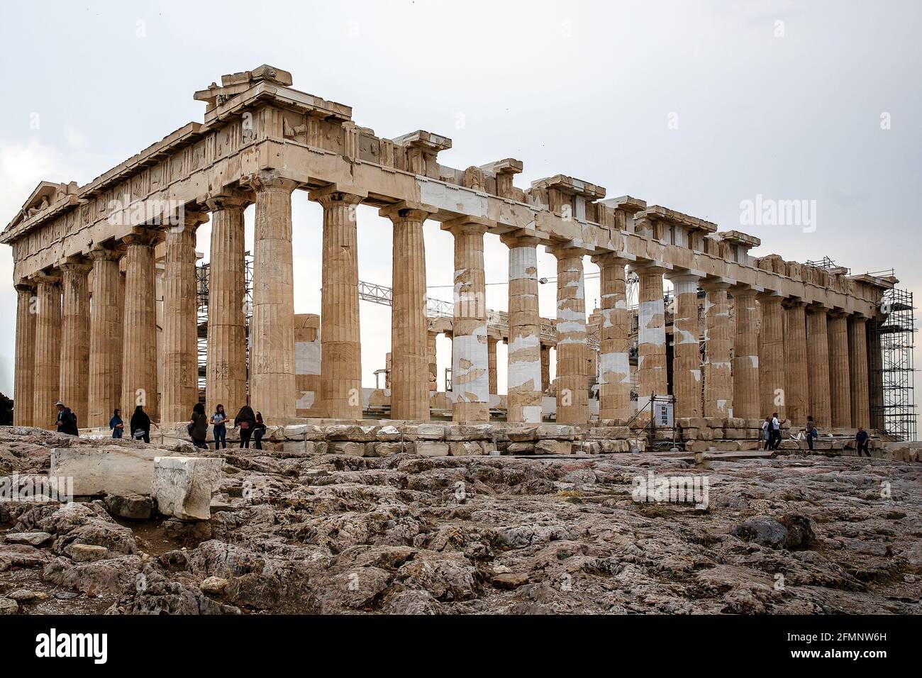 Athens, Greece - May 08, 2018. Reconstruction of Parthenon Temple in ...