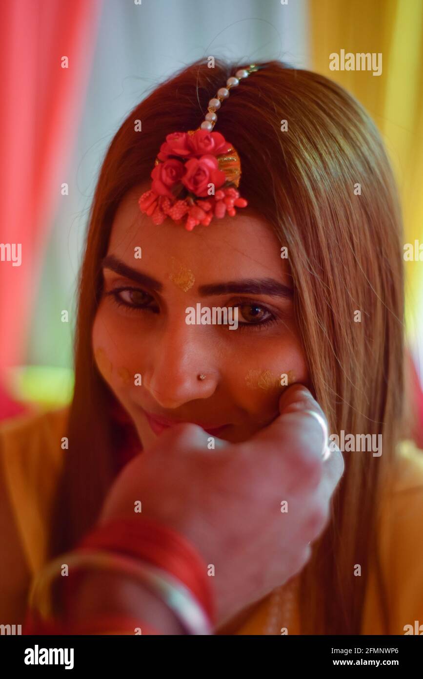 Haldi ceremony decoration hi-res stock photography and images - Alamy