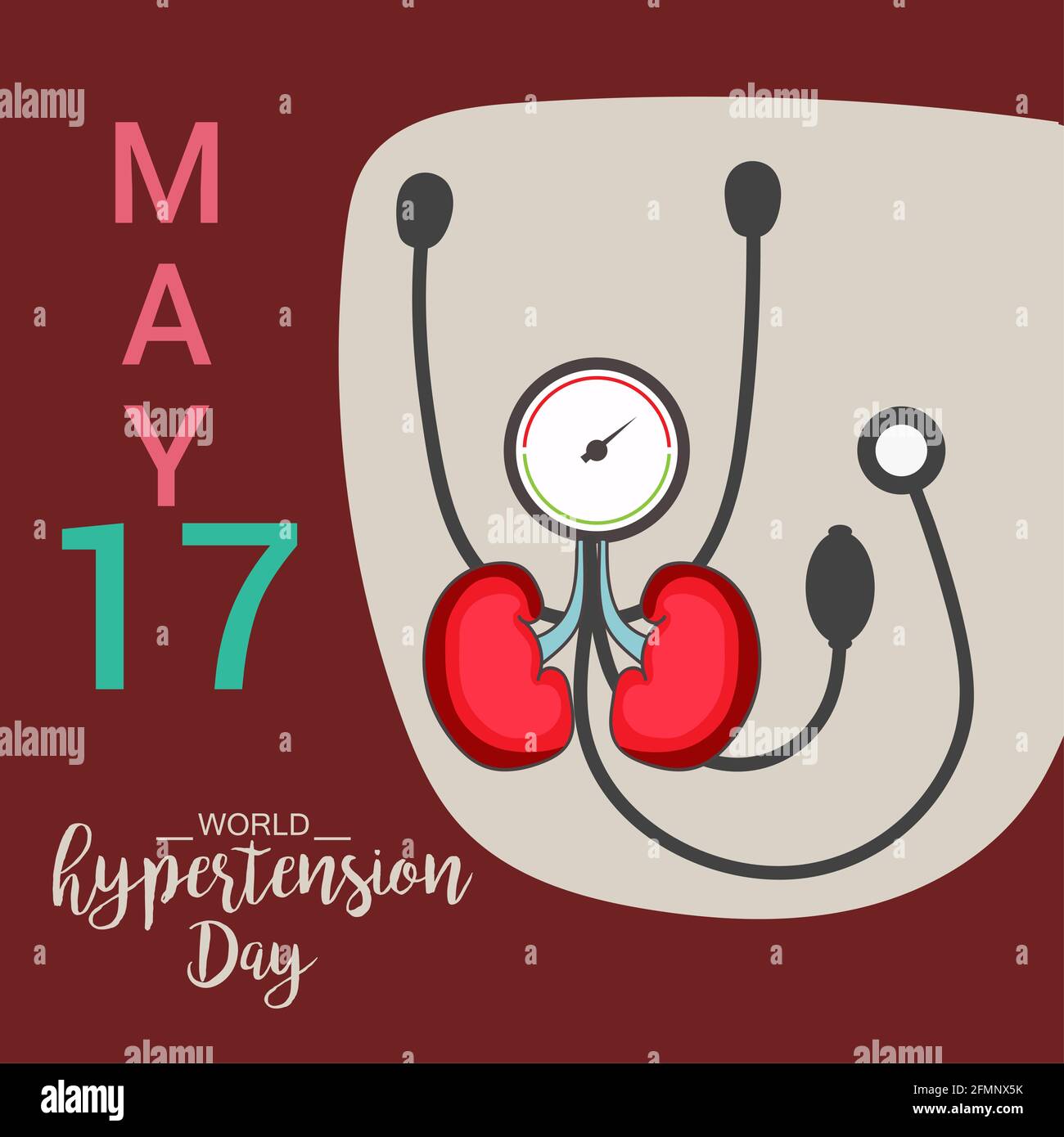 Vector illustration of a Background for World Hypertension Day Stock ...