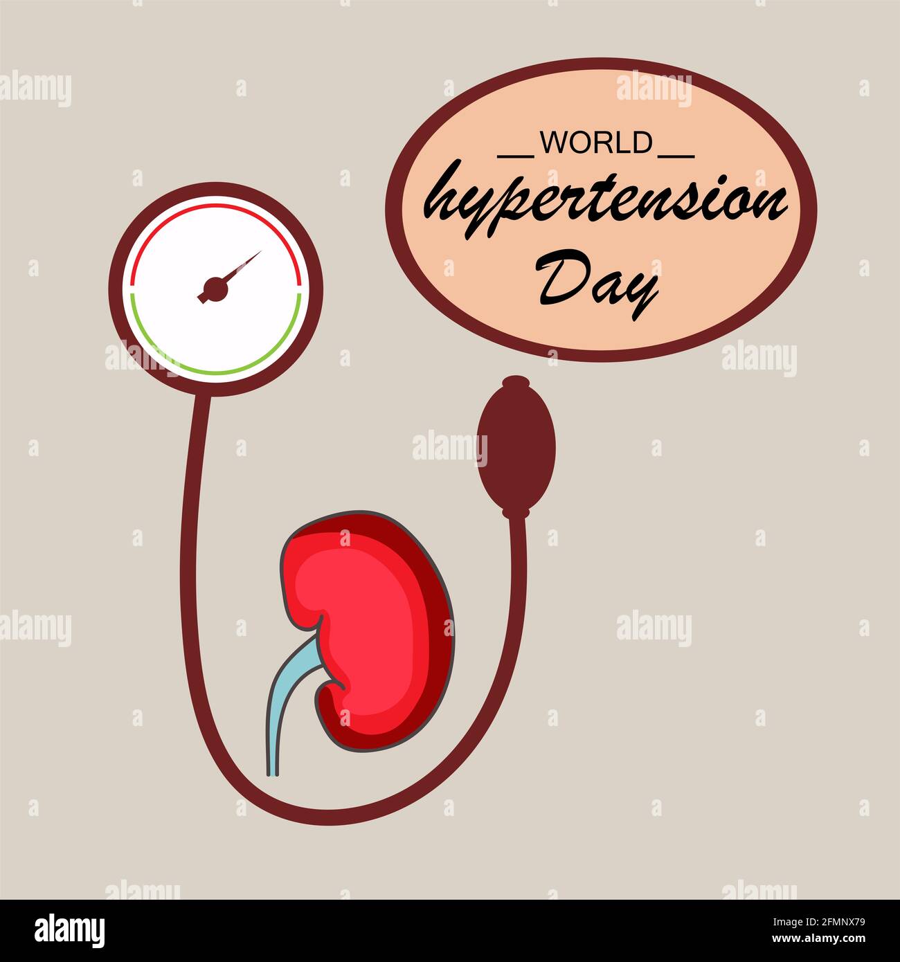 Vector illustration of a Background for World Hypertension Day Stock ...