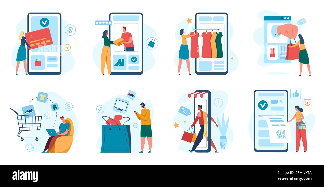 Woman checkout card Stock Vector Images - Alamy