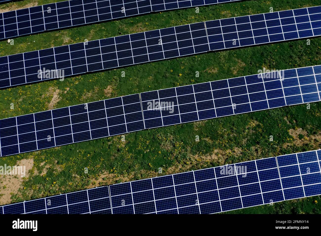 Solar panel produces green, environmentaly friendly energy Stock Photo ...