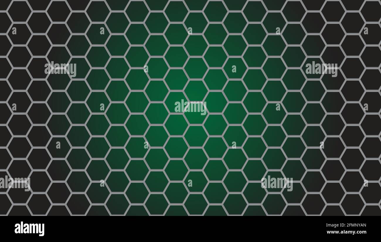 Realistic hexagonal grid background Vector illustration. 10 eps Stock ...