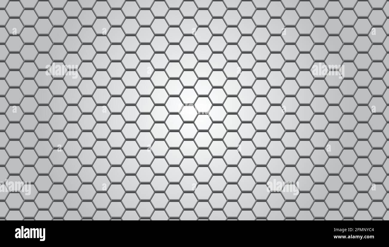 Seamless texture gray hex grid on white, Stock vector Stock Vector ...