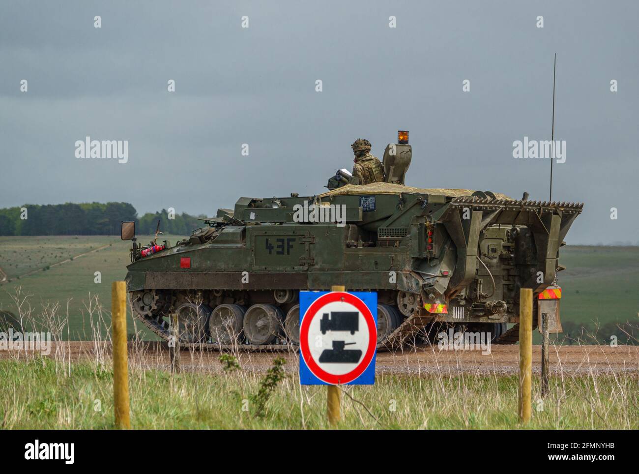 armed British Army british army FV512 warrior tank mechanised recovery ...