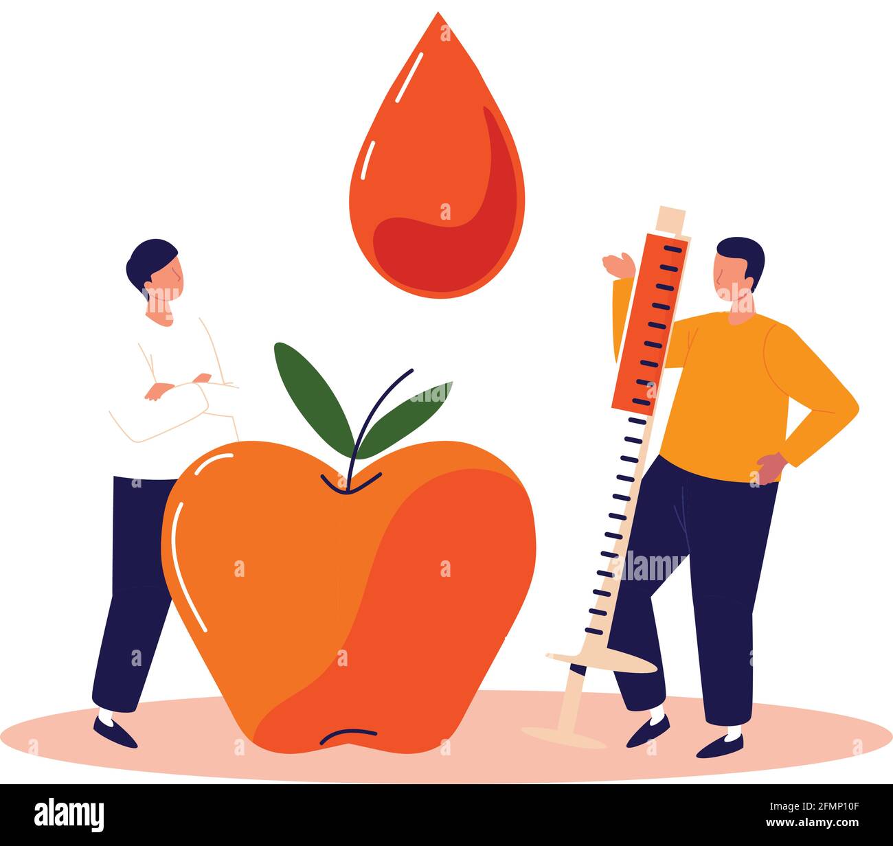 Man diabetes test Stock Vector Images - Alamy