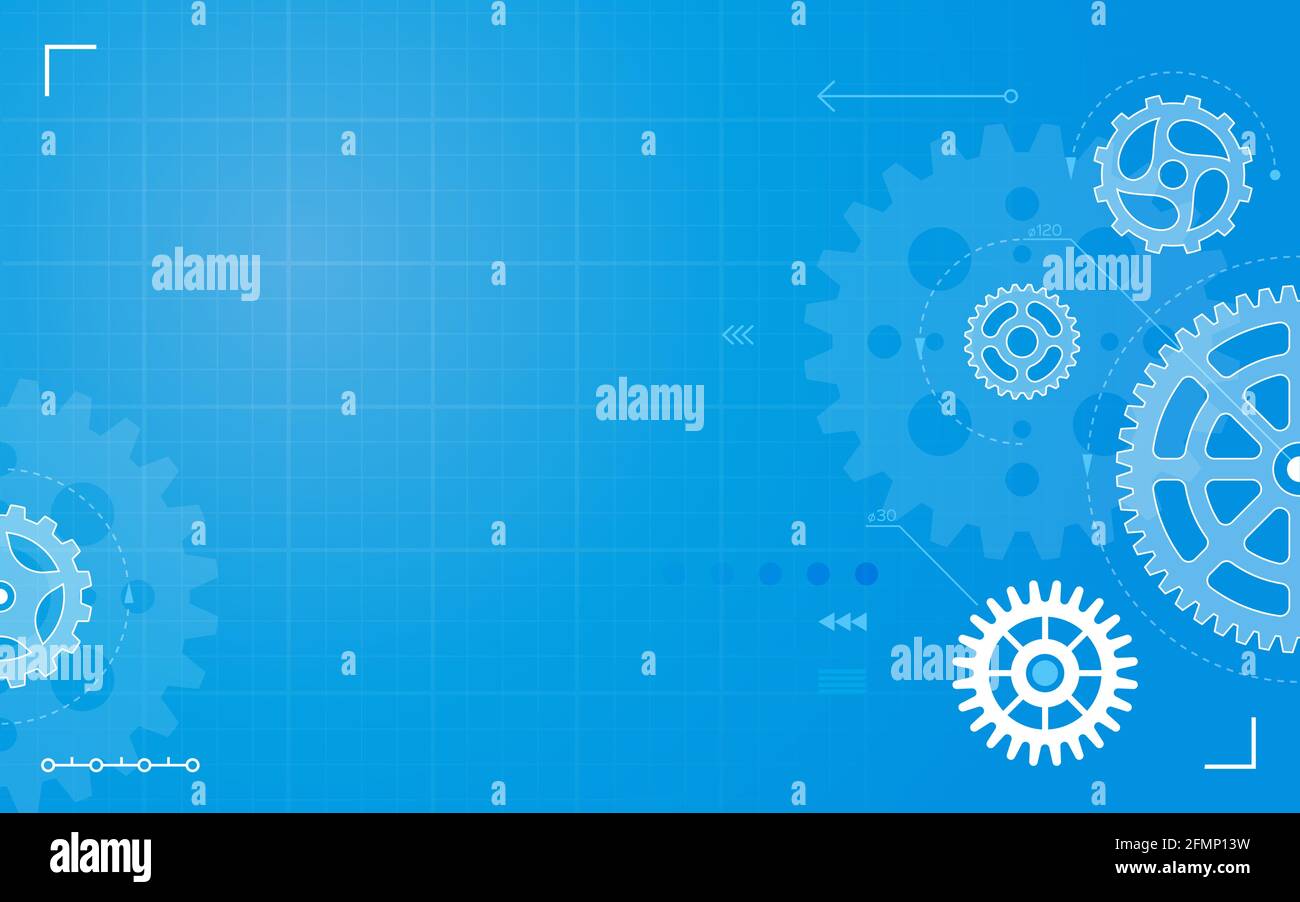 Mechanical drawing with cogs hi-res stock photography and images - Alamy