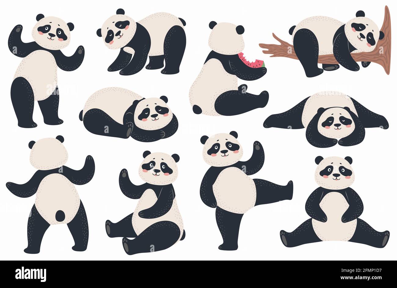 Pandas eating Cut Out Stock Images & Pictures - Alamy