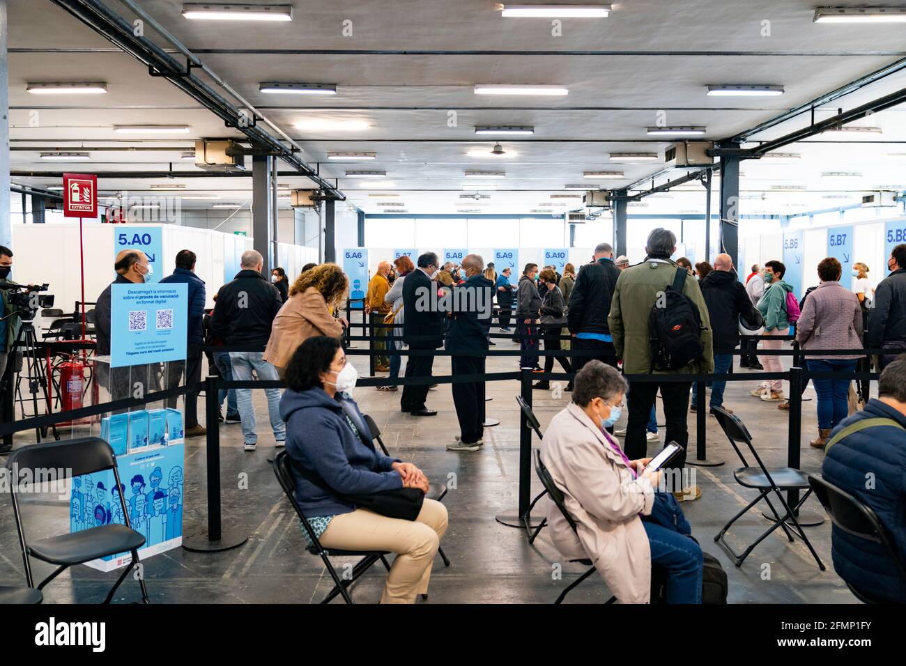 Barcelona, Spain. 11th May, 2021. Vaccination centres are pictured as ...