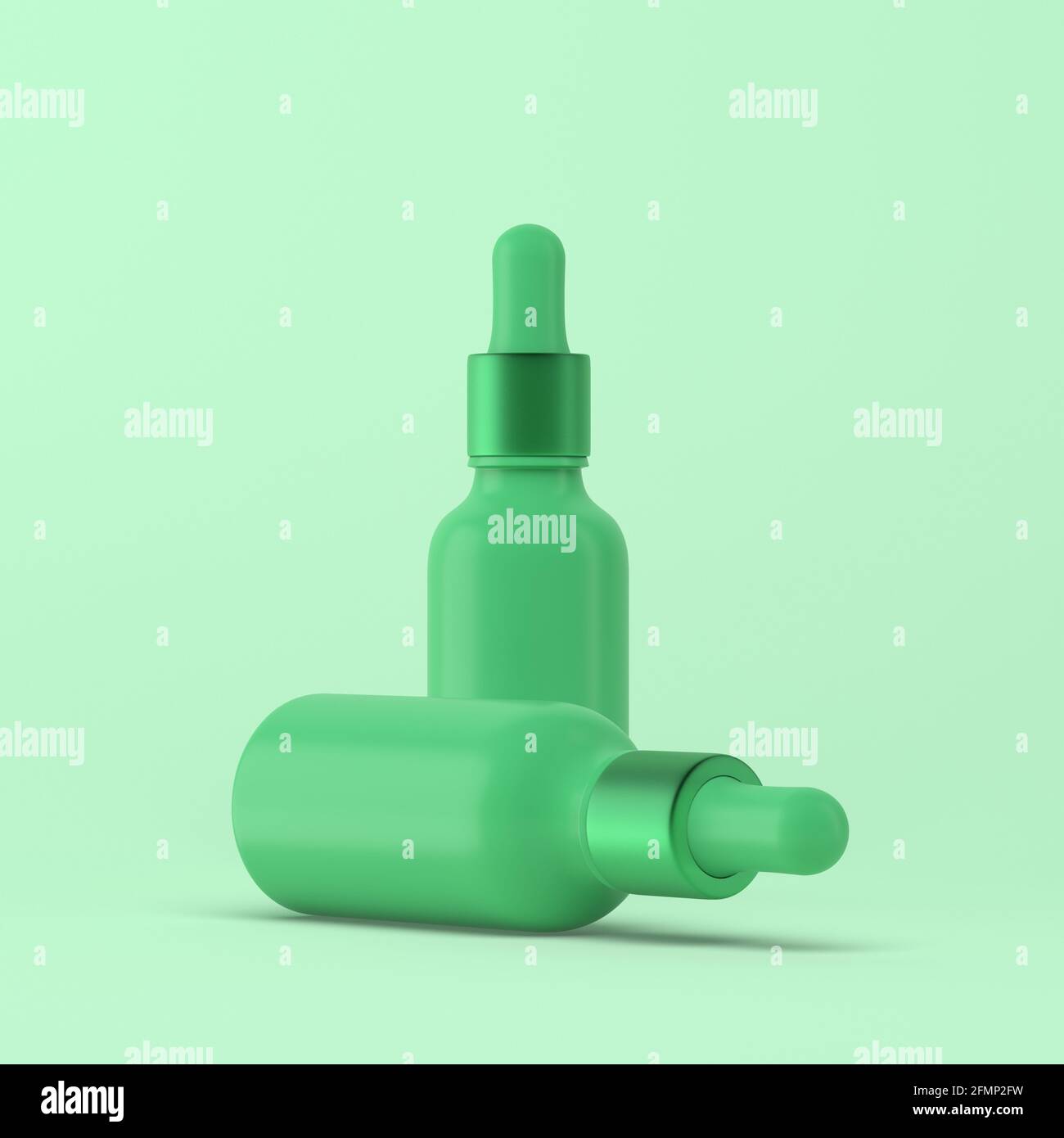 Simple pipette bottle 3d illustration on pastel bacjground foe medical ...