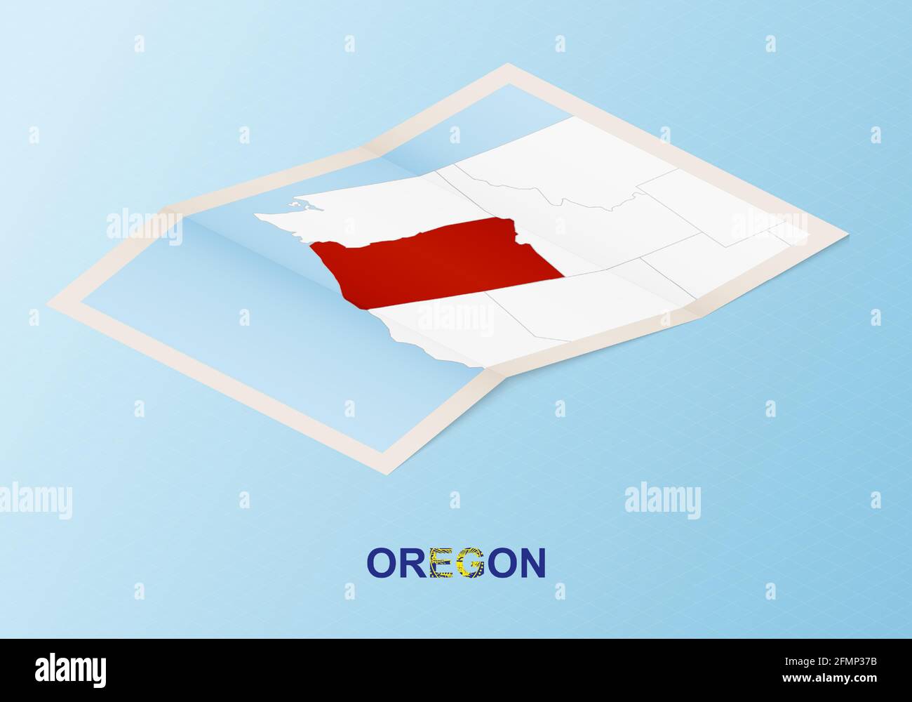 Oregon country route map hi-res stock photography and images - Alamy