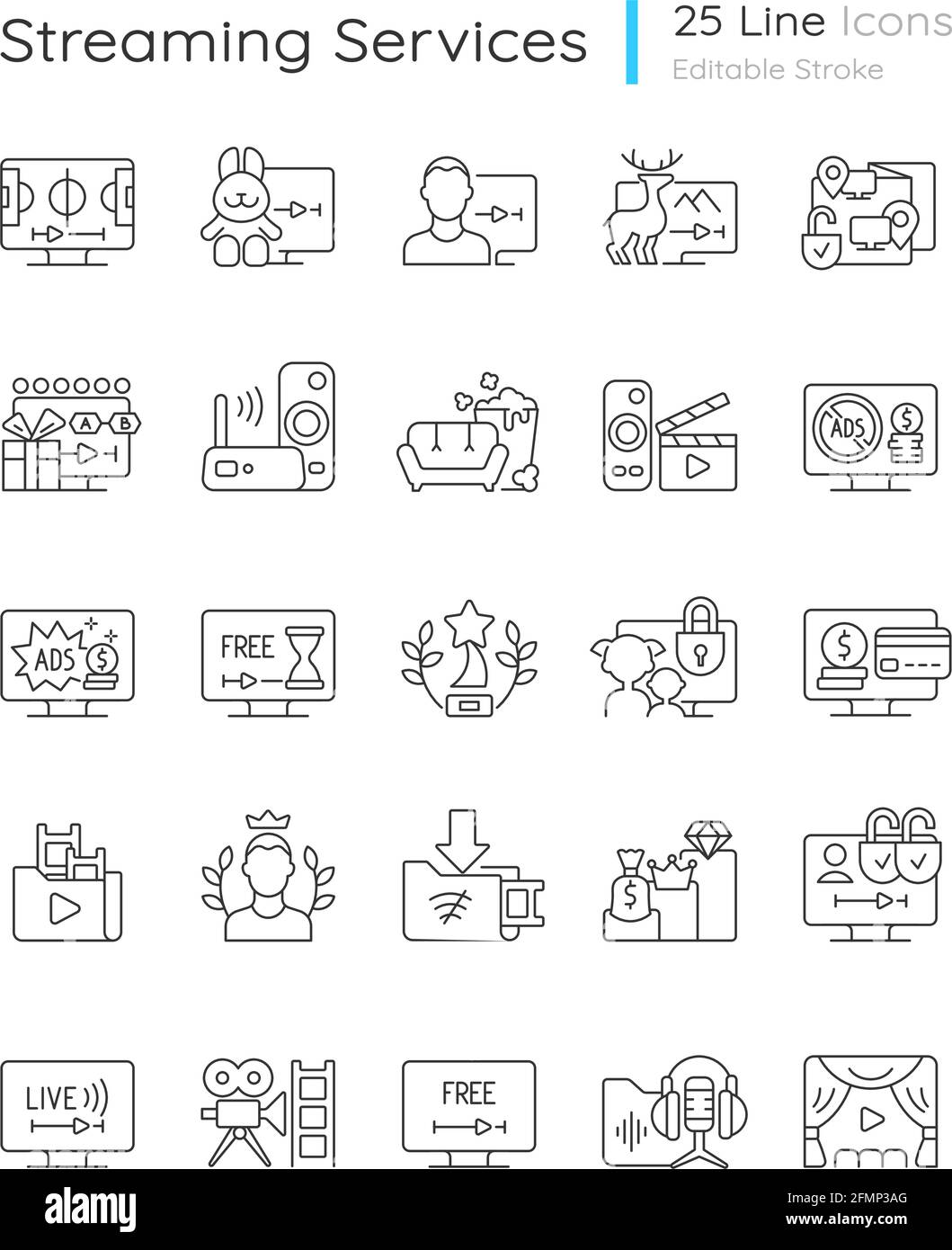 Tv streaming services concept Stock Vector Images - Alamy