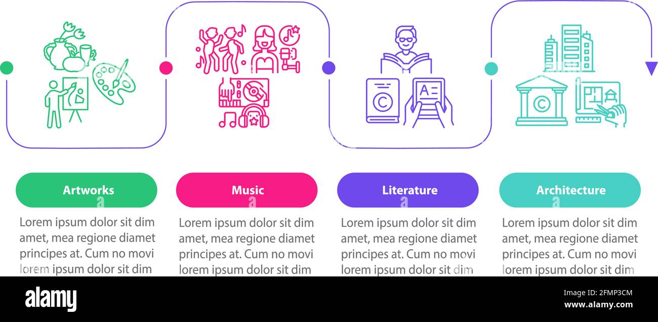 Copyrightable items vector infographic template Stock Vector Image ...