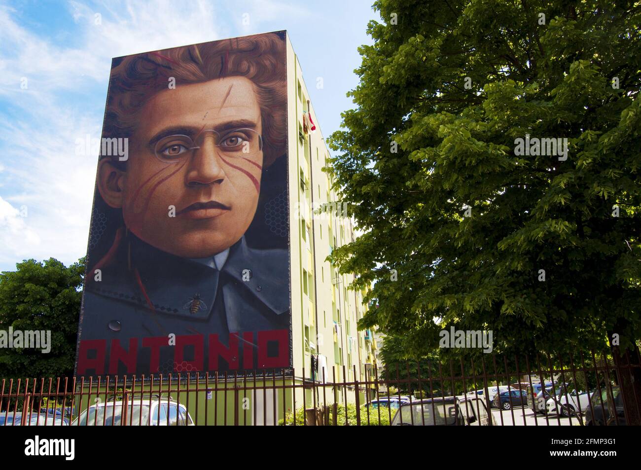 Florence, Italy. Mural dedicated to Antonio Gramsci, politician and ...