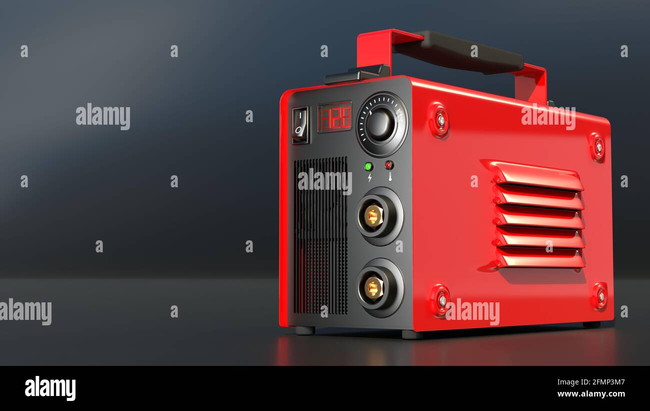 red inverter weld tool, fictitious cgi industrial 3D illustration Stock ...