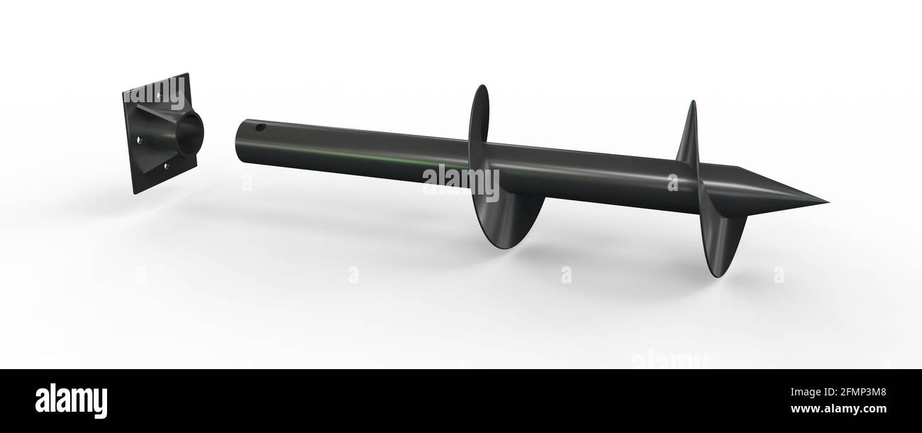 screw anchors with tops for foundation - isolated digital industrial 3D ...