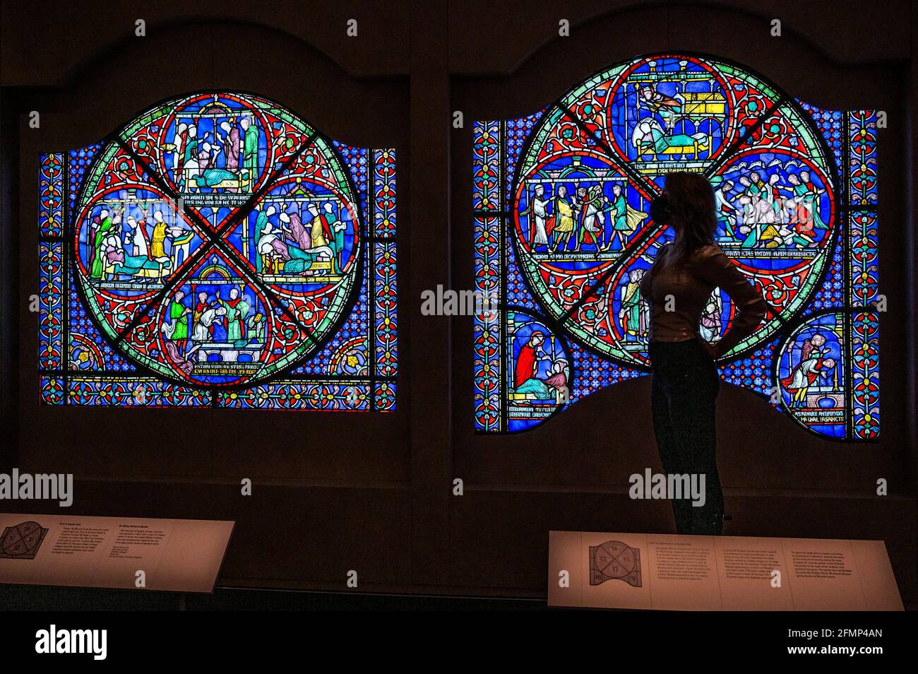 London, UK. 11th May, 2021. The entire 800-year-old stained glass ...