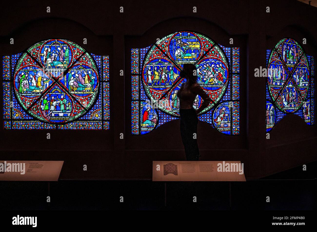 London, UK. 11th May, 2021. The entire 800-year-old stained glass ...