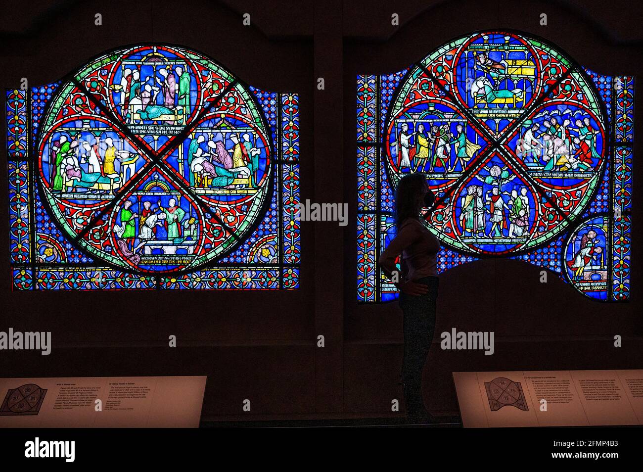 London, UK. 11th May, 2021. The entire 800-year-old stained glass ...