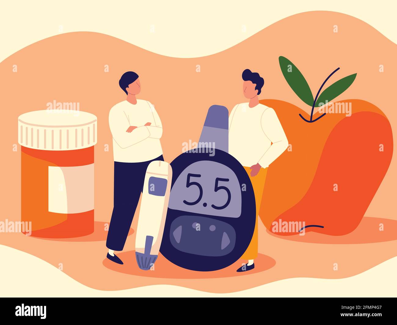 diabetes men cartoon Stock Vector Image & Art - Alamy