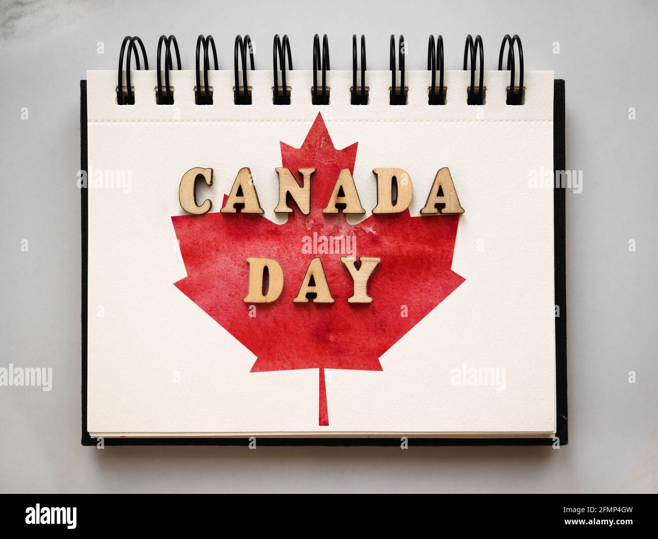 Happy Canadian Day. Drawing of the Canadian Flag. National holiday ...