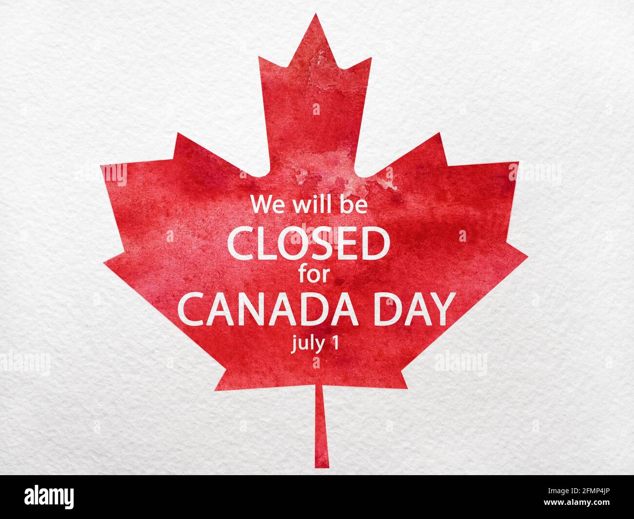 Happy Canadian Day. Drawing of the Canadian Flag. National holiday ...