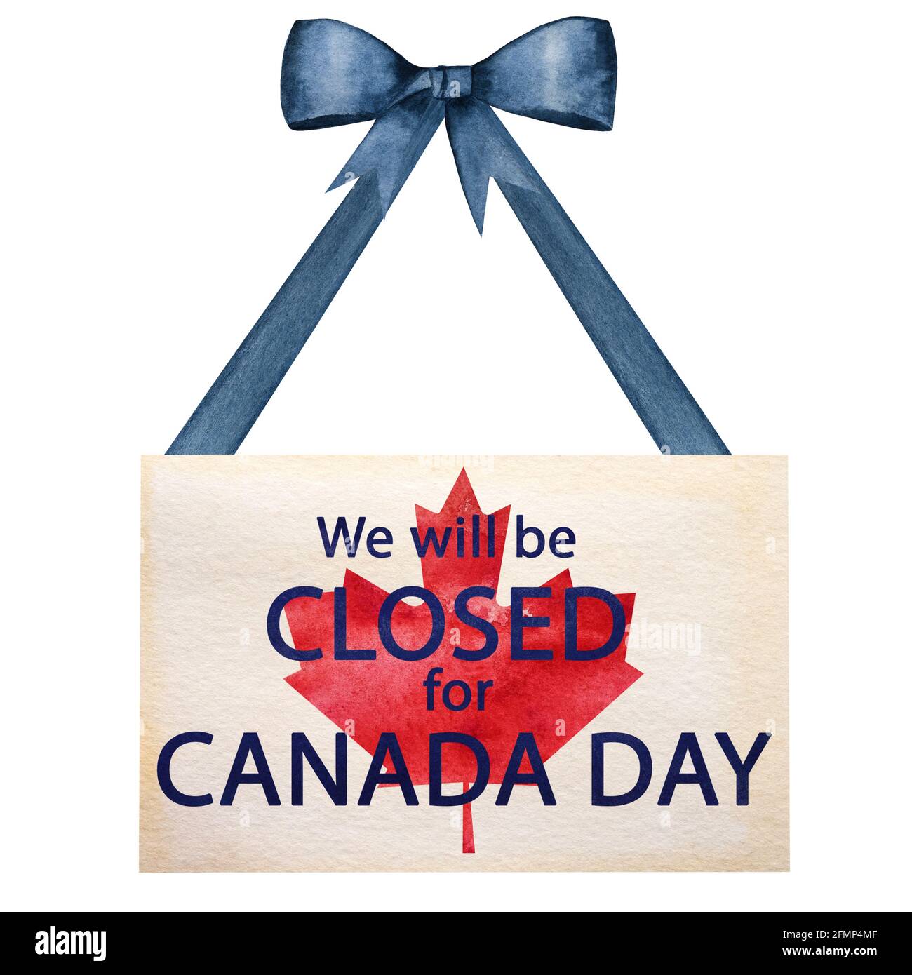 Happy Canadian Day. Drawing of the Canadian Flag. National holiday ...