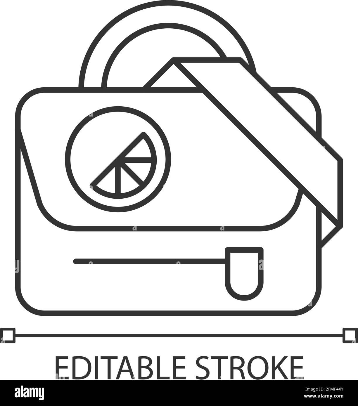 Branded shoulder bag linear icon Stock Vector Image & Art - Alamy