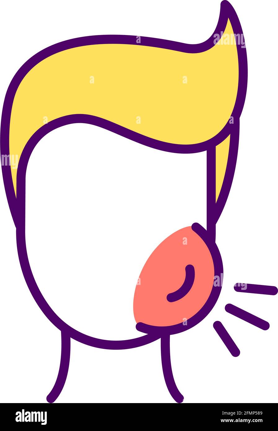 Swollen cheek RGB color icon Stock Vector Image & Art - Alamy